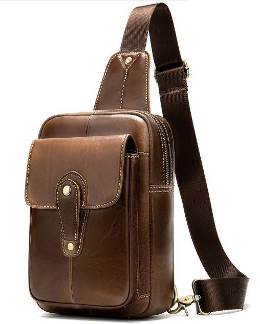 Коричневый мужской слинг Vintage 14856 】 купить в Киеве, • Украине ...